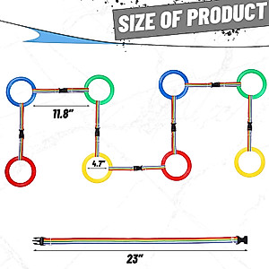 Kids Walking Rope, Preschool Walking Rope, Kindergarten Handles Safety line Rope, Daycare Essentials Toddler Outdoor Supplies (8 Pcs, RED)