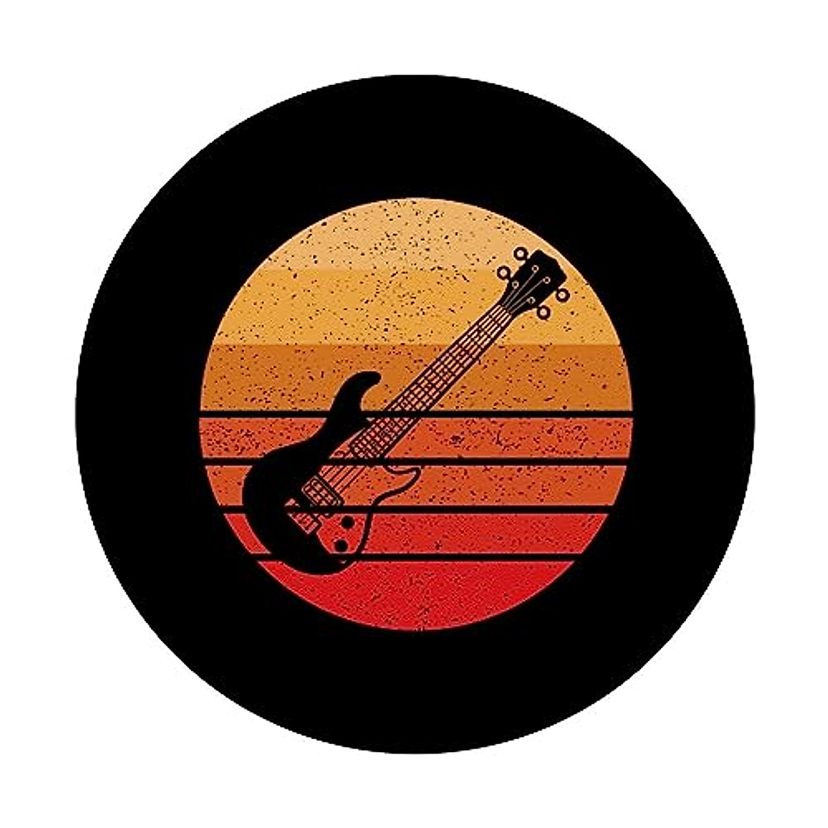 Retro Bass Electric Guitar Player PopSockets Swappable PopGrip