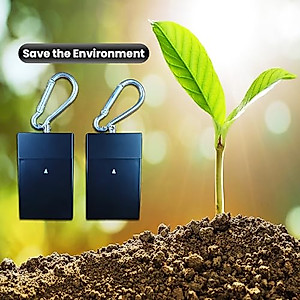 Jeuristic Ashtrays for Cigarettes Portable Pocket Ashtray - Pack of 2 Premium Fireproof ABS Metal Smell Proof Cool Travel Ashtray with Keychain Outdoor Butt Disposal Box Cute Fancy Ash Tray Black