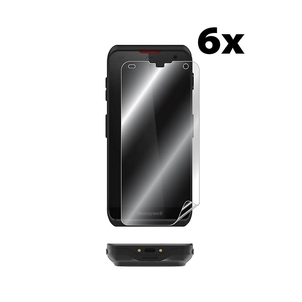 IPG Compatible with Honeywell ScanPal EDA52 - EDA60K - EDA61K Handheld Computer HydroGel Screen Protector 6 UNITS Invisible Guard Free Replacement HD Clear Bubble Free Protection (EDA52 with 2 Pin)