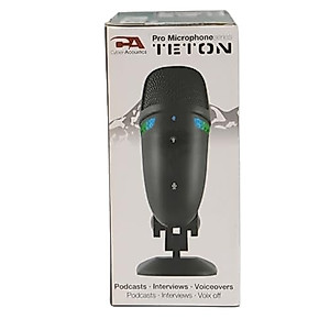 Cyber Acoustics Premium USB Microphone with Dual Recording Patterns - 24-bit Recording Perfect for Podcasting and Vlogging - Compatible with PC and Mac (CVL-2009)