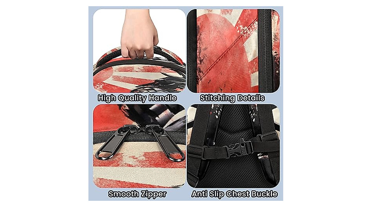 Stylish Japanese Samurai Backpack for Travel & Hiking