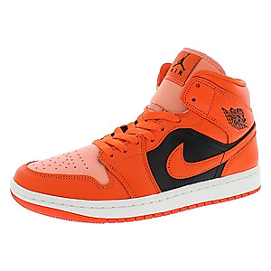 Jordan Womens WMNS Air Jordan 1 MID SE DM3381 600 Orange/Black - Size 6.5W