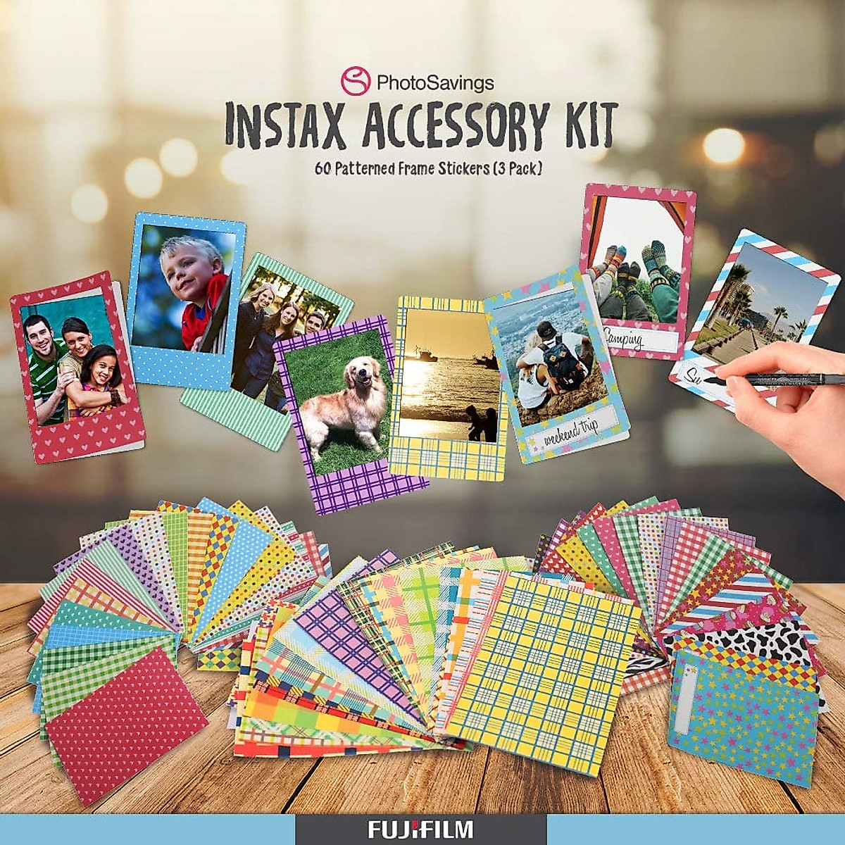 FUJIFILM Instax Mini 11 (Sky Blue) 168 Piece Accessory Bundle w/FUJIFILM INSTAX Mini Instant Film (40 Exposures) Camera Case w/Strap, Selfie Lens, Album, Stickers, Frames & More