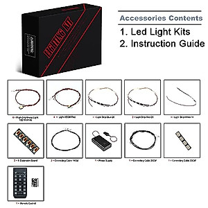 BrickBling LED Light Kit for Lego 10321 Chevrolet Corvette Toy Car, Remote Control Version Lighting Compatible with Lego Corvette- No Model Included