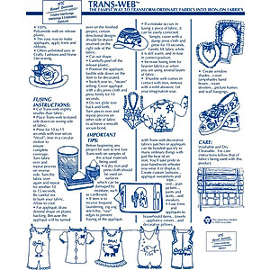 Superpunch Trans-Web Fusible Web HTC4000-7 - 17'' Wide, Clear Lightweight Fusible Interfacing for Accurate Tracing & Machine Washable- Iron on Applique, 100% Polyamide Web, Sold in 5 Yard, Made In USA