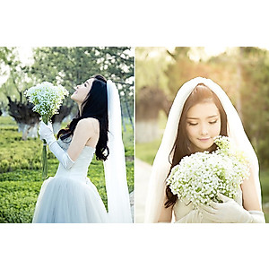 LNHOMY 10 PCS Baby Breath Artificial Flowers Fake Real Touch Gypsophila Plants for Wedding Party Home DIY Garden Decoration, (Cream)