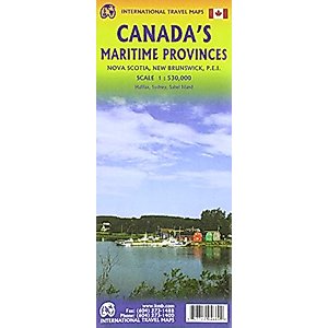 Canada's Maritime Provinces Travel Reference Map 1:530K (English and French Edition)