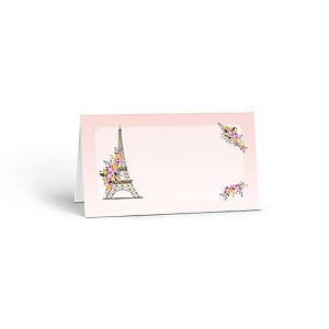 Stonehhouse Collection | Eiffle Tower Themed Birthday Table Tents | Paris Party Place Card Holders | Paris Celebration | 25 Count (Eiffle Tower)