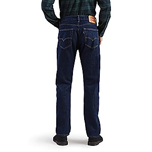 Levi's Men's 505 Regular Fit Jeans (Also Available in Big & Tall), Rinse-Dark Wash, 30W x 34L