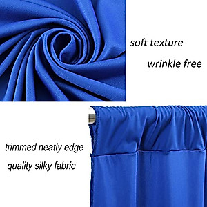 10x10 Royal Blue Backdrop Curtain for Parties Wrinkle Free Blue Photo Curtains Backdrop Drapes Fabric Decoration for Wedding Birthday Party Baby Shower 5ft x 10ft,2 Panels