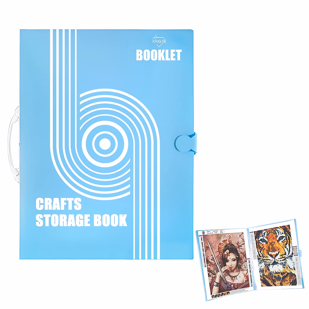 XINGSE A3 Art Storage Book A3 Diamond Painting Kit Storage Book Diamond Art Storage Room, 30 Inside Pages Suitable for Multiple Sizes