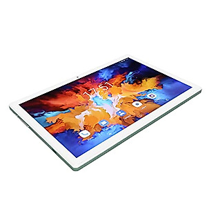 10.1 Inch Tablet, 4G LTE Phone Tablet Octa Core 512GB Expandable 8GB RAM 128GB ROM US Plug 100‑240V HiFi Speakers for Office for Work (Green)