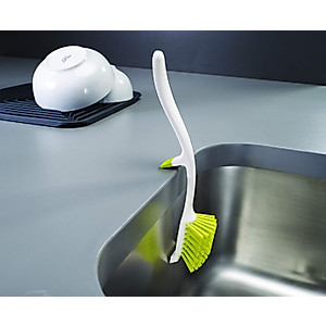 Joseph Joseph 85026 Edge Dish Brush with Integrated Sink Rest, Gray