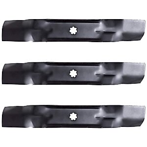 3PK Lawn Mower Blades Replacement for 48" JD D140 D150 D160 LA130 LA140 LA145 LA155 LA165 X140 X165 Z245 Z255 145 155C AM137757 AM141035 GX21784 GY20852