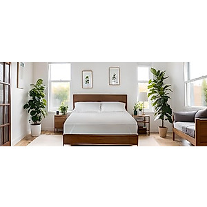 HOOMIC 4 Inch Short Queen Memory Foam Mattress Topper, Lavender Cooling Gel Infusion, Removable Bamboo Cover, Diamond Grid Pattern, CertiPUR-US Certified, Purple