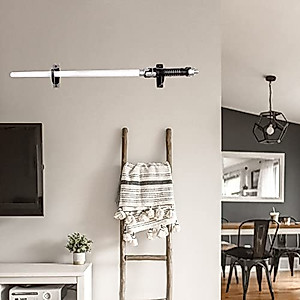 Lightsaber Holder Wall Mount, Wall-Mounted Lightsaber Rack Acrylic Lightsaber Wall Hanger for Display Light Saber Sword(Black)