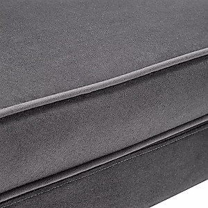 Andeworld Modern Loveseat Settee Button Tufted Sofa Couch Upholstered Banquette Dining Bench Living Room Funiture,Grey