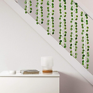 Guagb 12 Strands Artificial Vines - Fake Ivy Silk Leaves - Faux Green Garland Hanging Vine for Room Wall Kitchen Office Garden Home Wedding Party Decor