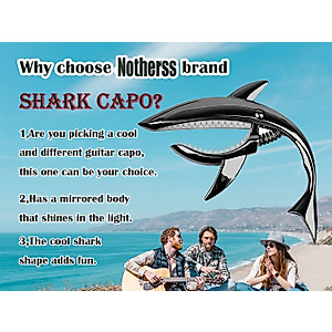 Capo,Guitar Capo for Acoustic Guitar and Electric Guitar,Ukulele,Mandolin,Banjo,Shark Capo Looks Cool-Notherss