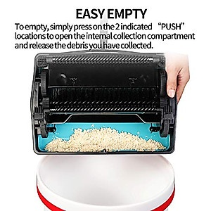 Yocada Carpet Sweeper Cleaner for Home Office Low Carpets Rugs Undercoat Carpets Pet Hair Dust Scraps Paper Small Rubbish Cleaning with a Brush Blue