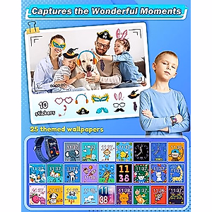 Sueseip Kids Watch for Boys Toys Age 6-8, HD Touchscreen Dual Cameras Smart Watch for Kids Boys Ages 5-7, Kids Toys with 26 Games Learn Card Audio Story for 6 7 8 9 10 Year Old Boys Birthday Gifts