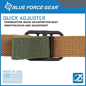 Blue Force Gear Standard Sling | 2 Point Sling Adjusts for Carrying Positions | 45-55 inches (OD Green)