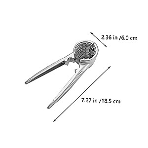 Multipurpose Tool 1pc Walnut Pine Cone Clip Walnut Shell Opener Walnut Pliers Seafood Crab Tongs Shell Shucker Household Nut Nut Opener Silver Aluminum Alloy Peeler Pecans