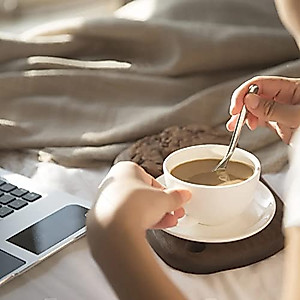 SUUNNYNNUS Porcelain Espresso Coffee Cups and Saucers, Cappuccino Cup, Set of 4 Bone China, for Latte, Cafe Mocha and Tea(white,5OZ)