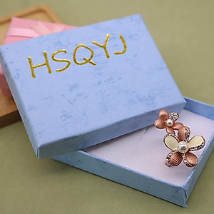 HSQYJ Fashion Crystal Flower Ring Elegant Rhinestone Cocktail Statement Rings Uniquely Stylish Fashion Creative Engagement Jewelry for Women Silver Plated