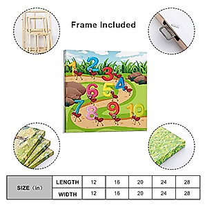 BLUDUG Math Poster Art Poster Classroom Poster Aesthetic Poster Canvas Painting Posters And Prints Wall Art Pictures for Living Room Bedroom Decor 24x24inch(60x60cm)