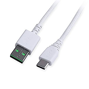 HUYUN USB C to USB Data Charging Cord Compatible for Razer Viper V2 Pro/DeathAdder V3 Pro/Basilisk V3 Pro Wireless Gaming Mouse Adapter (White)