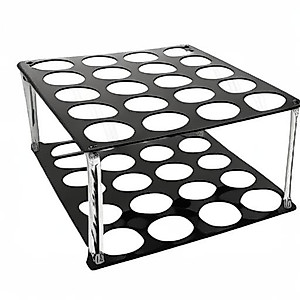 Vinyl Roll Storage Rack 20 Holes Acrylic Vinyl Rolls Holder Organizer Display Storage Stand for Art Craft Paper Room Decor (Aperture 2 Inch)