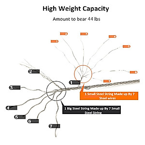 BESy Retractable Clothesline SUS304 Stainless Steel Clothes Dryer with Adjustable Stainless Steel Rope String Hotel Style Heavy Duty,9.2 Feets,Black Finish, Round Style