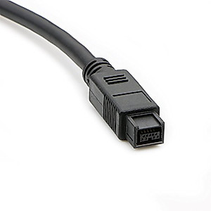 PASOW FireWire 800 to 400 9 to 6 pin Cable (9pin 6pin) 6FT, IEEE 1394 Firewire 800 9-pin/6-pin Cable 6 Feet(9 pin to 6 pin)