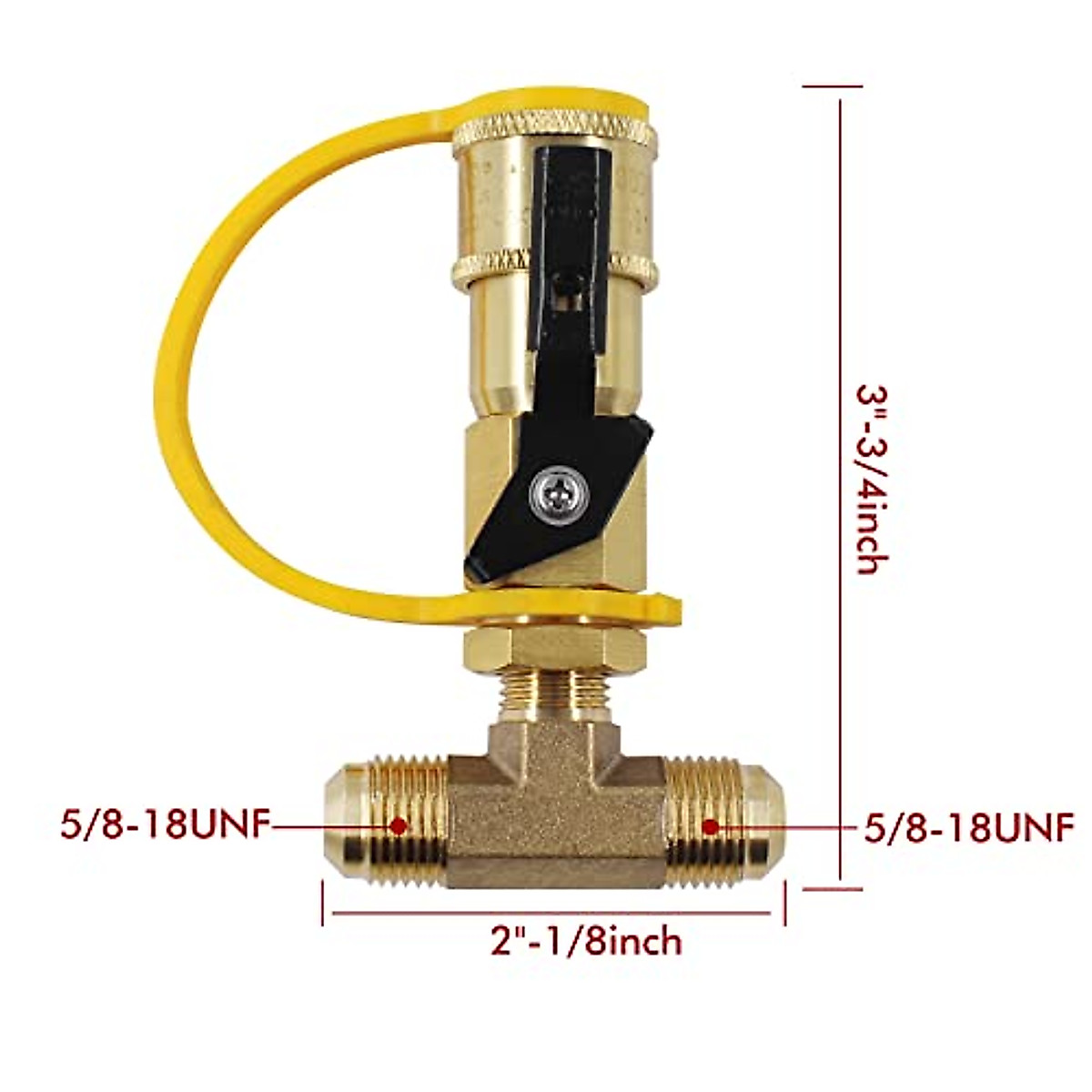 MENSI 1/4" Tee Splitter Universal Quick Disconnect Connect Fittings Adapter Key for RV Motorhomes Exits 3/8" Male Flare Threads Hook Grills