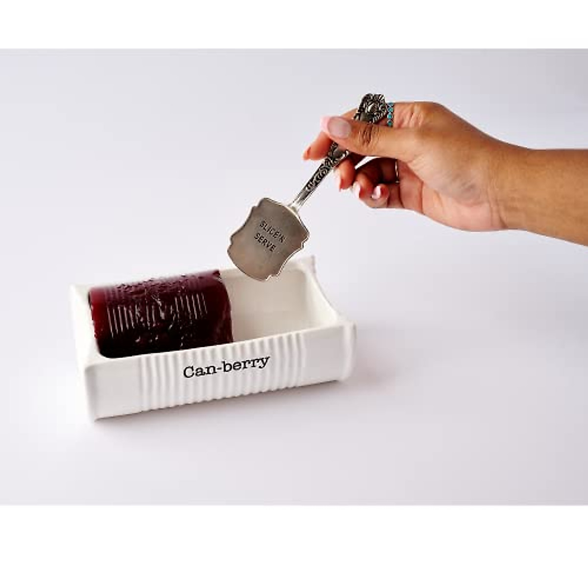 Mud Pie Can-Berry Ceramic Cranberry Serving Dish and Spatula Set