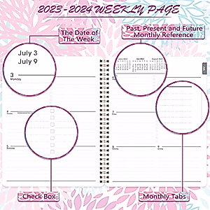 Planner 2023-2024 – Academic Planner 2023-2024, Jul 2023 - Jun 2024, 8" x 10",Weekly & Monthly Planner with to-do Lists, 8" x 10", Twin-Wire Binding, Flexible Cover, Thick Paper, Perfect for planning