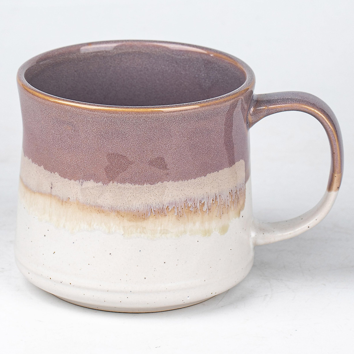 HYTYSKAR Large Ceramic Coffee Mug, 21 OZ Big Tea Cups with a Large Handle for Office and Home, Microwave and Dishwasher Safe (21 OZ Purple)