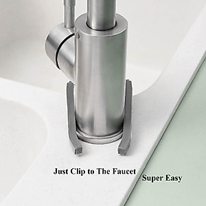 Stainless Steel Sink Caddy Sink Sponge Holder, Small Kitchen Bathroom Organizer Faucet Rack, Fix Around Faucet, Silver