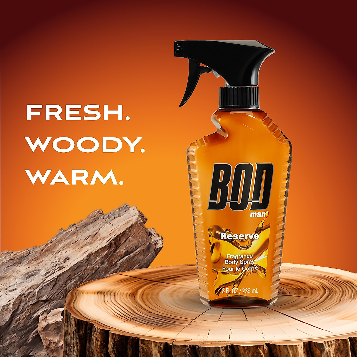 BOD Man Fragrance Body Spray, Reserve, 8 fl oz