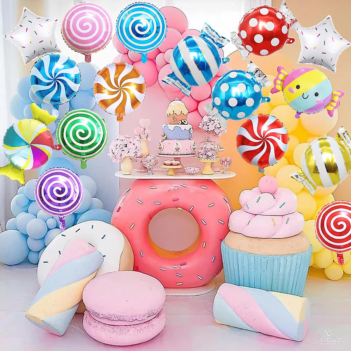 Candy Balloons Candyland Party Decorations - 25pieces Candy Foil Balloons for Kids Sweet Candy Birthday Party Decorations Candyland Baby Shower Supplies