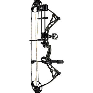 DIAMOND ARCHERY Infinite 305 Adjustable Fully Accessorized Hunting Compound Bow - 7-70 LBS Draw Weight, 19"-31" Draw Length, 305 FPS, Right Hand, Green Country Root
