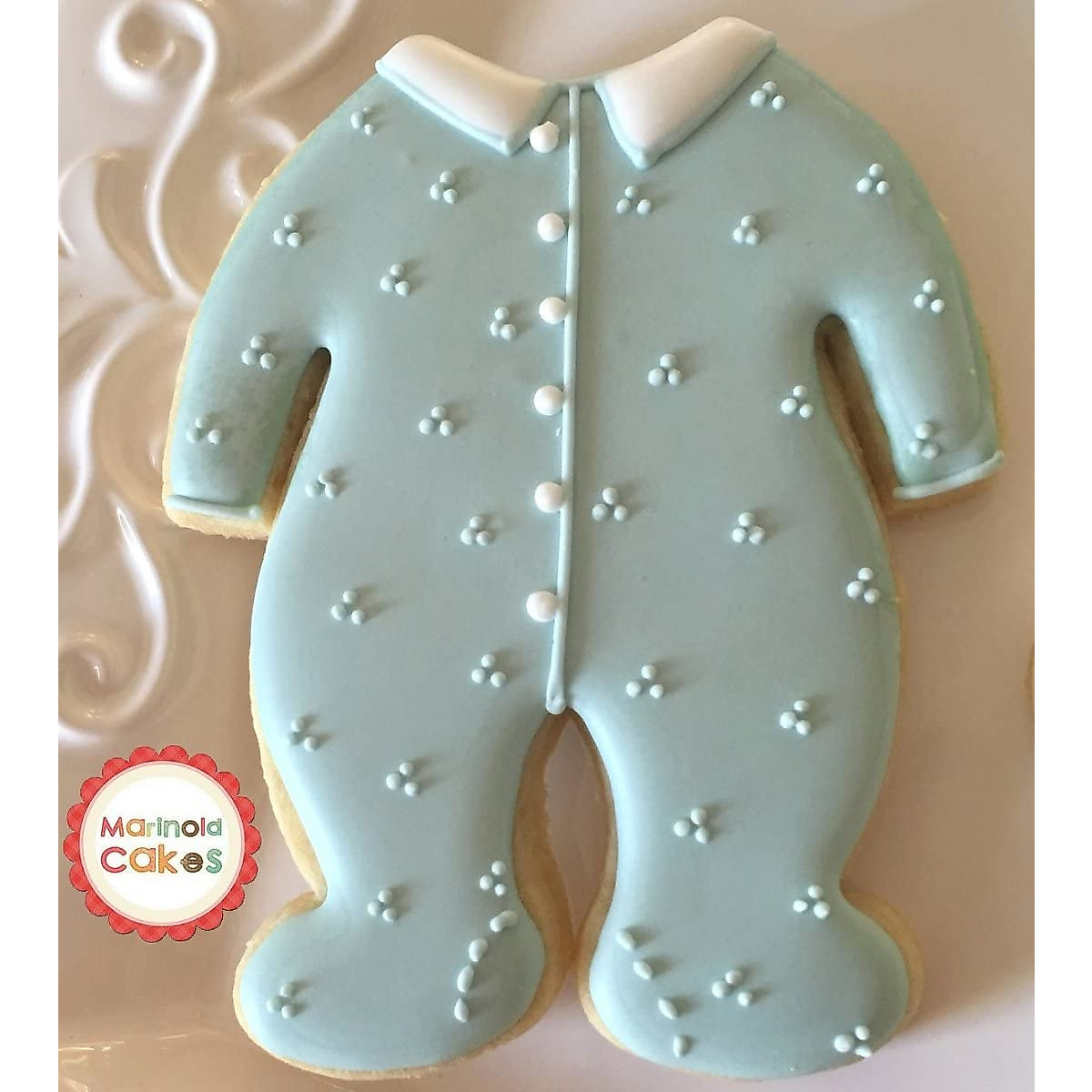 Mini Pajamas Footie Baby One Piece 2 Inch Cookie Cutter from The Cookie Cutter Shop – Tin Plated Steel Cookie Cutter