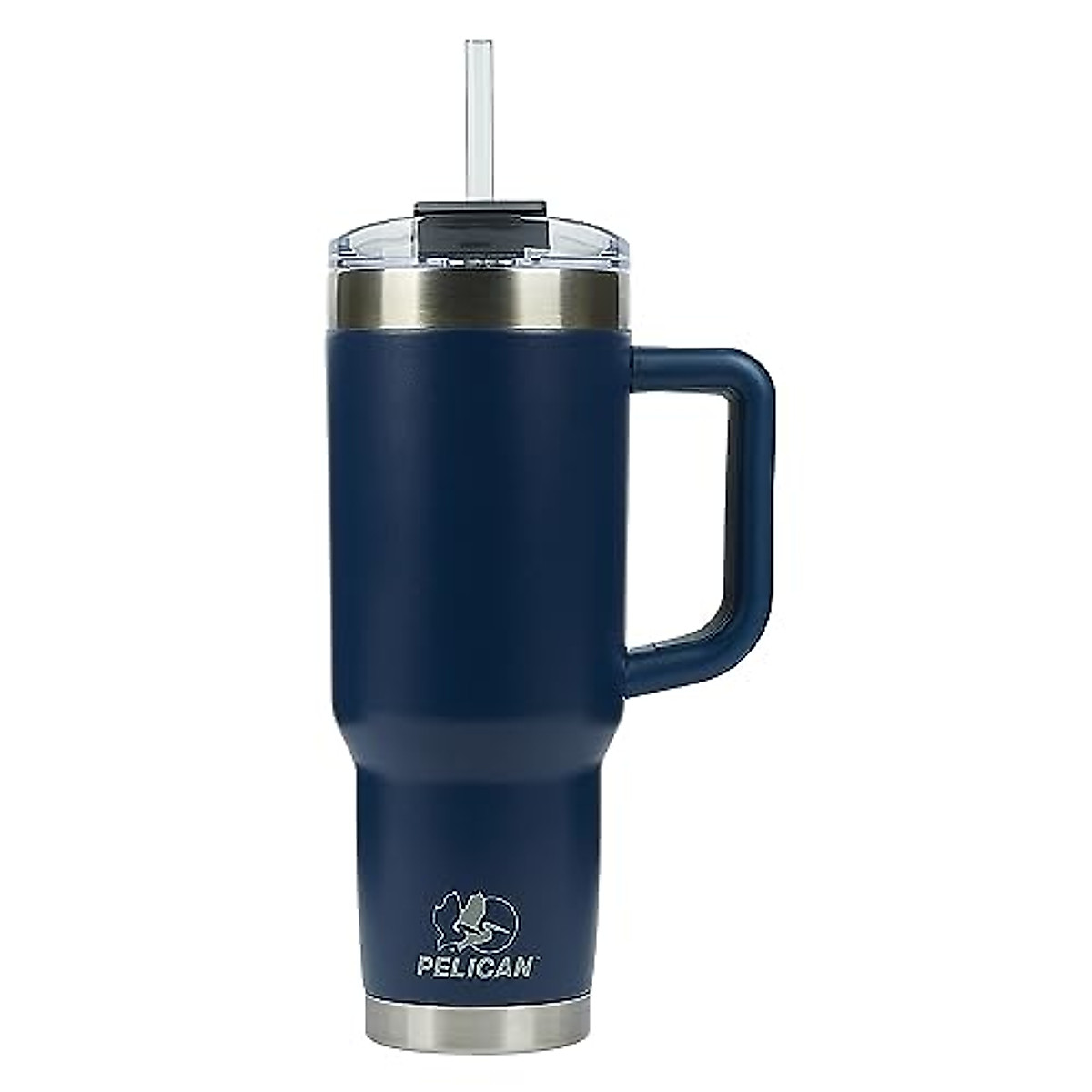 Pelican Hydration Pelican Porter™ 40 oz Vacuum Insulated Tumbler - Recycled Stainless Steel Double Wall Travel with Dual Lid, Powder Coated Insulated Coffee Mug For Hot Cold Drinks, Midnight