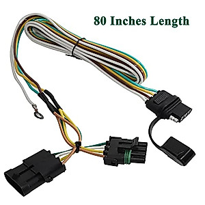 Oyviny Custom 4 Way Trailer Wiring Harness 55315 for 1988-2000 Chevy and GMC C/K Pickup, for Chevy Blazer/Suburban/Tahoe/GMC Suburban/Yukon/Cadillac Escalade