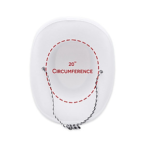 Baby sized Cowboy hat,Baby Cowgirl Hats White 1 Piece , Infant Party Cowboy Hats Size Small Cowboy Hats for Toddler - 20” Circumference – One Size Fits Most – Western Cowboy Costume Accessories