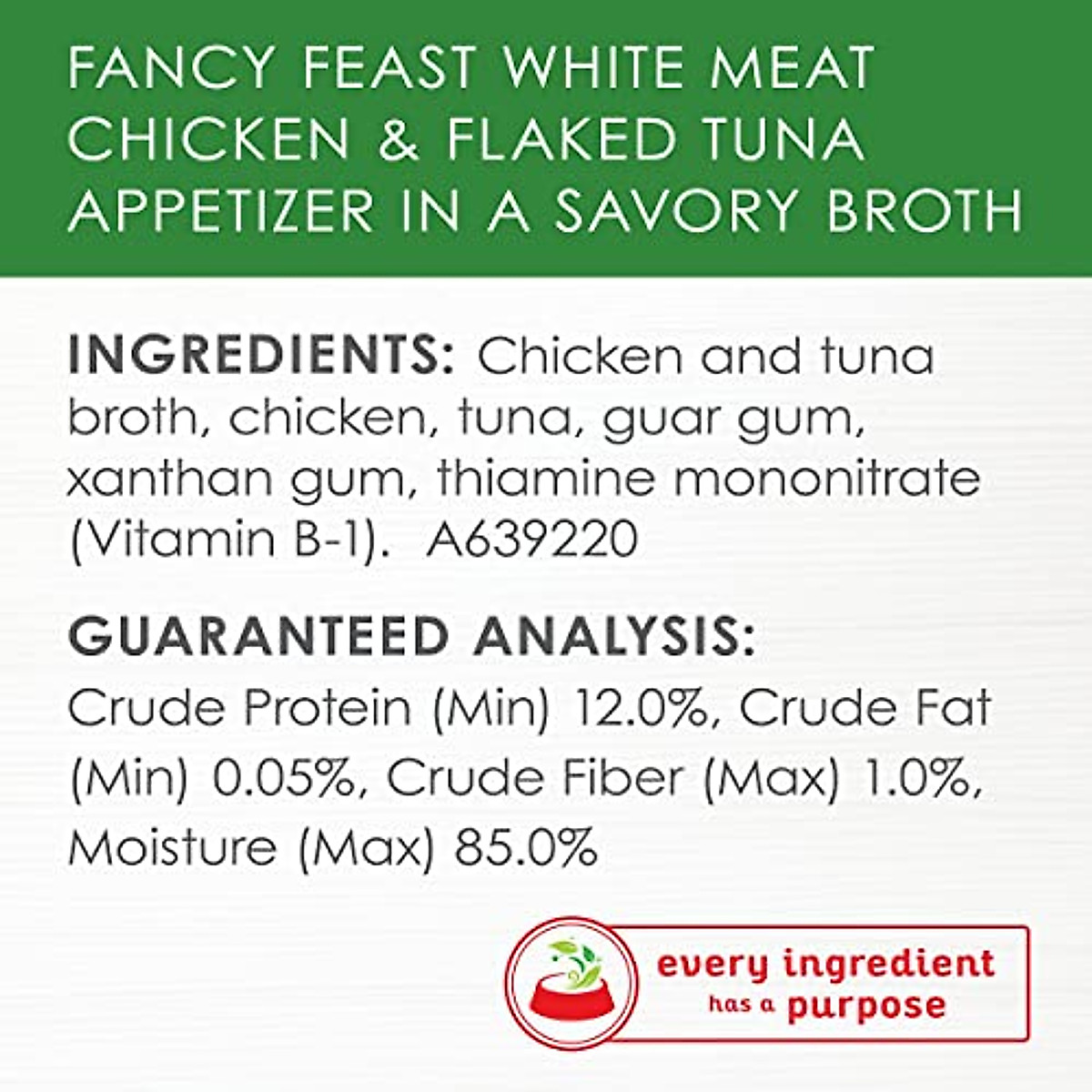 Fancy Feast Purina Gravy, Grain Free Wet Cat Food Complement, Appetizers White Meat Chicken & Flaked Tuna - (10) 1.1 oz. Trays