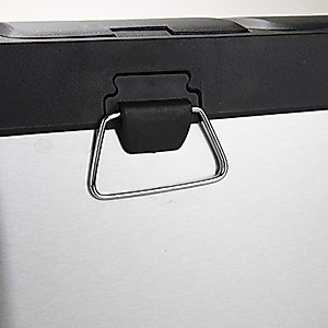 Mind Reader 2-Section Stainless Steel Recycle Bin 24 Liter/ 6.5 Gallon, Metal Recycling Bin