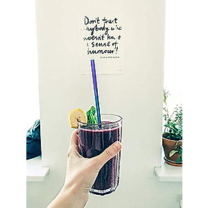 8 Stainless Steel Straws Rainbow - 4 Bent & 4 Straight 6mm Straws with 2 Cleaning Brushes - Non-Toxic & BPA Free Reusable Straws for Everyday Use